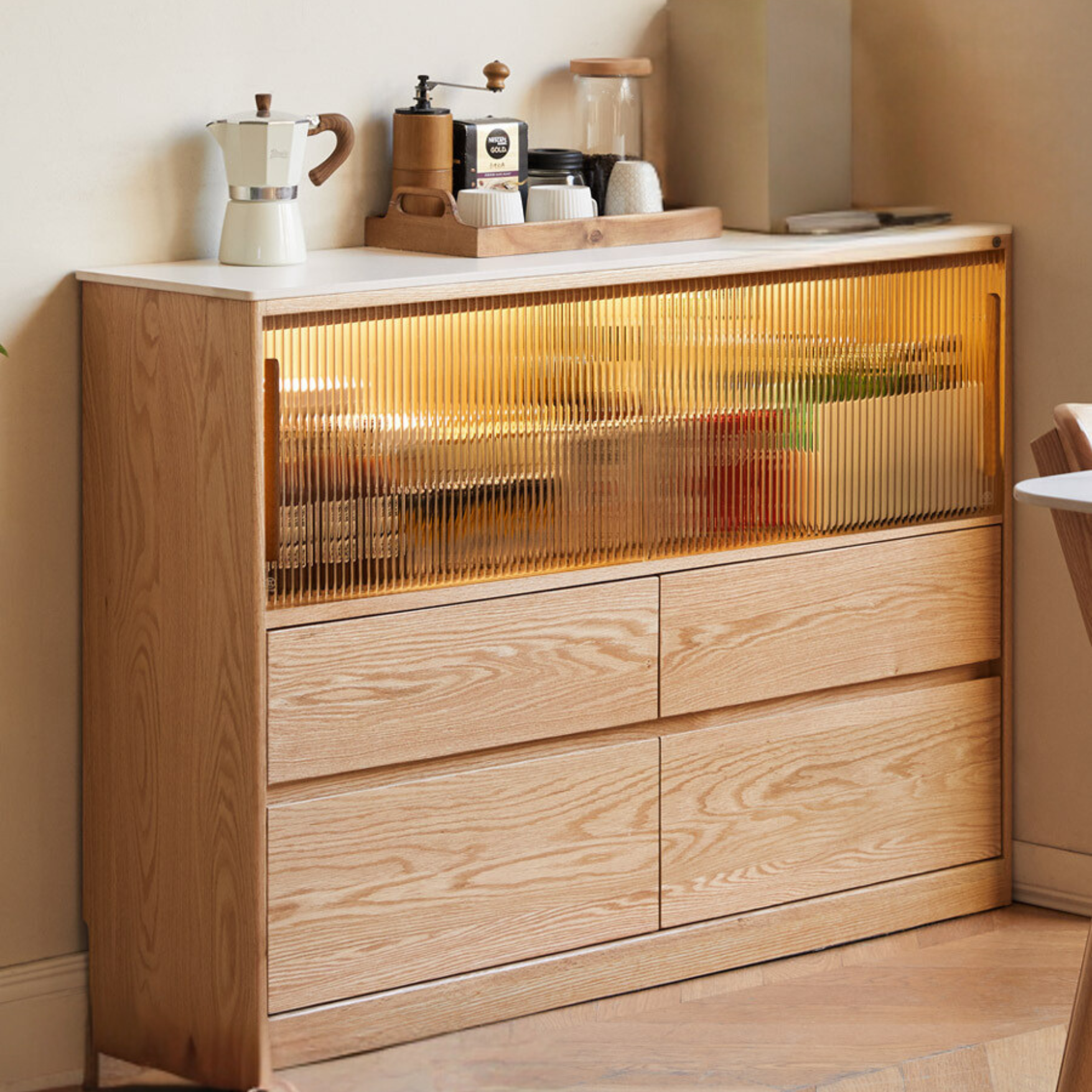 Narrow sideboard with drawers store