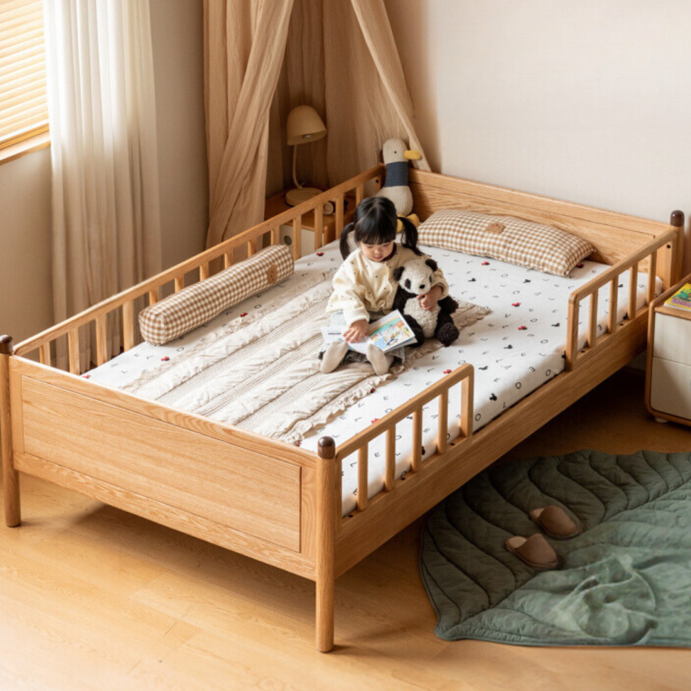 Solid Wood Children's Bed Modern Simple Boys Girls Single Bed Bedroom ...