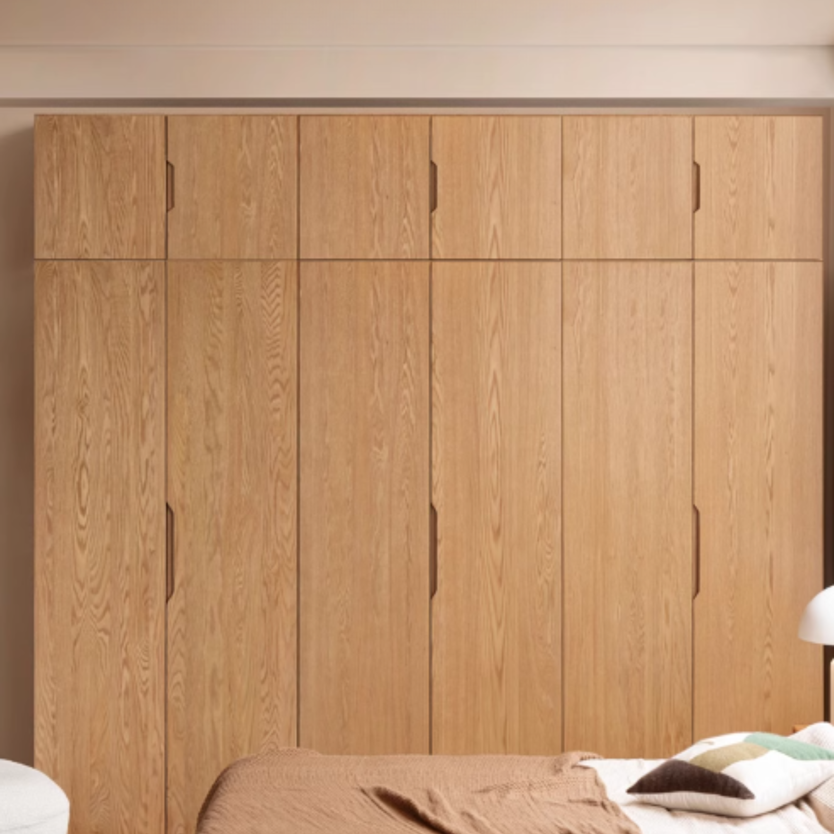 Oak Solid Wood Nordic Wardrobe.