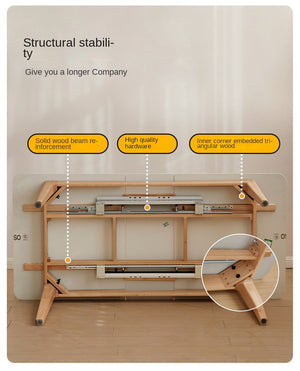 Rock Plate Dining Table Modern and Simple Household Beech Folding ...