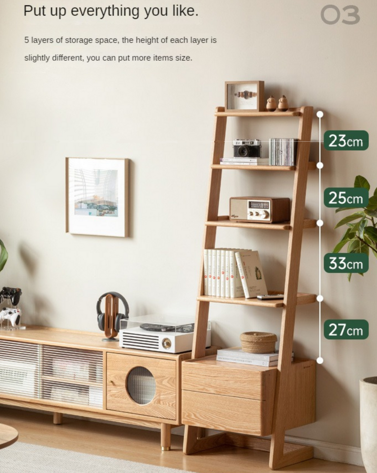 Solid Wood TV Cabinet, Side Cabinet, Living Room, Trapezoidal Sofa ...
