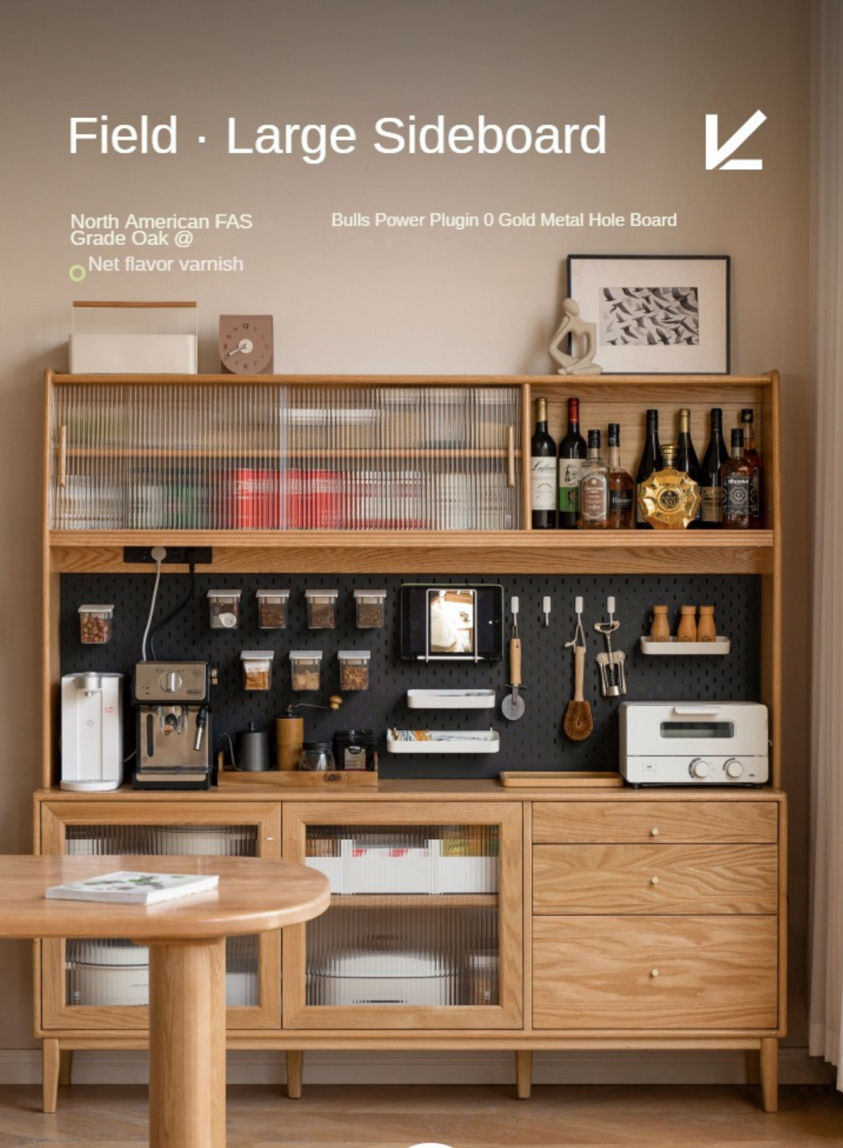 solid wood sideboard log cabinet locker restaurant locker Nordic ...