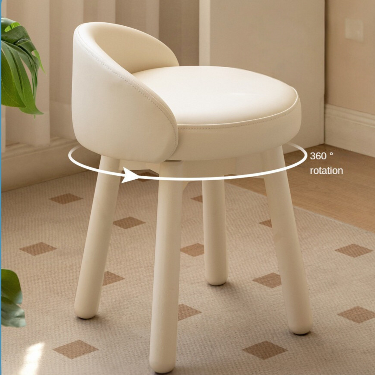 makeup stool, bedroom, cream style leather art dressing table, soft ...