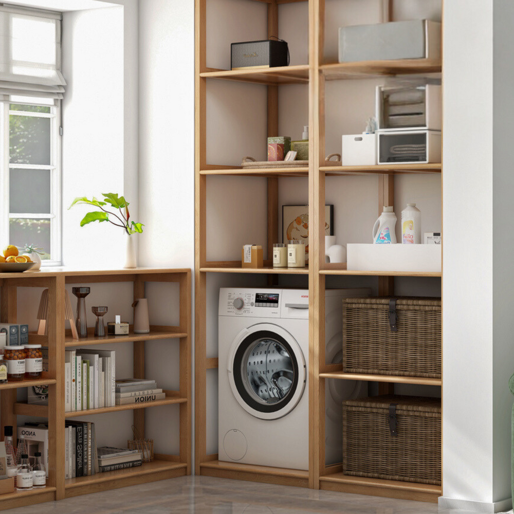 Oak Solid Wood Multi-Layer Bookshelf