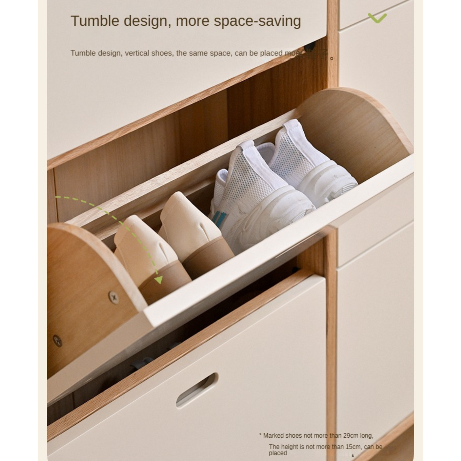 solid wood ultra-thin shoe cabinet tipping bucket storage locker home ...