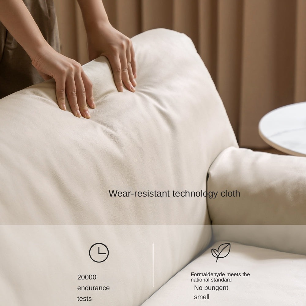 solid wood sofa modern simple small apartment oak fabric sofa Japanese ...