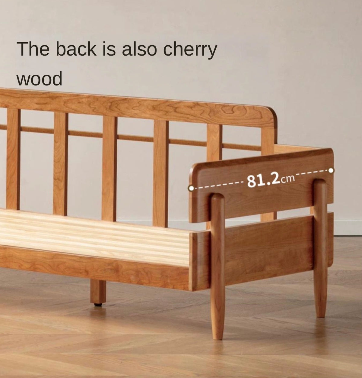 full solid wood sofa, living room, antique style cherry wood three ...