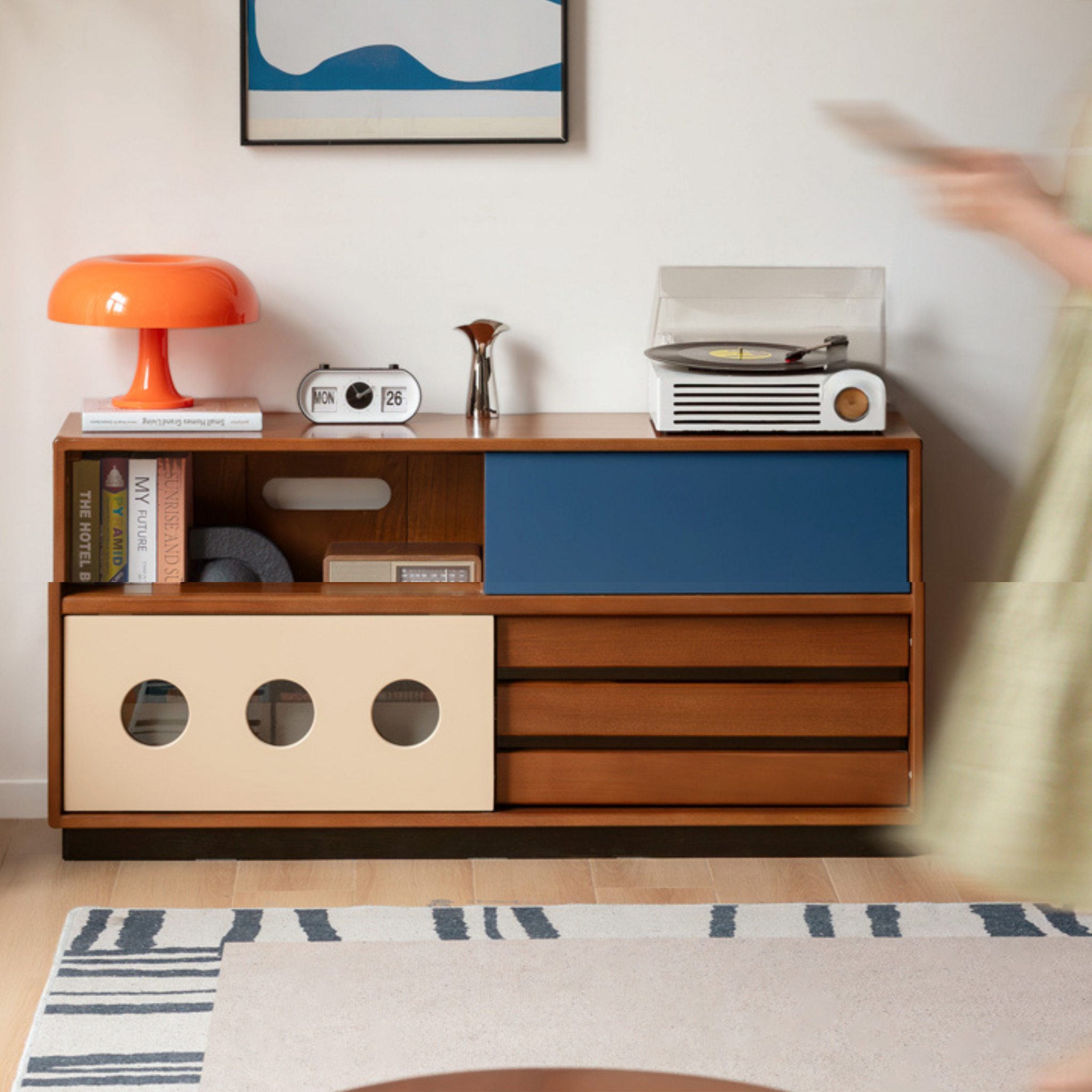 solid wood TV cabinet, side cabinet, antique style storage cabinet ...