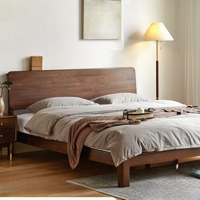 Black Walnut solid wood Bed"_)