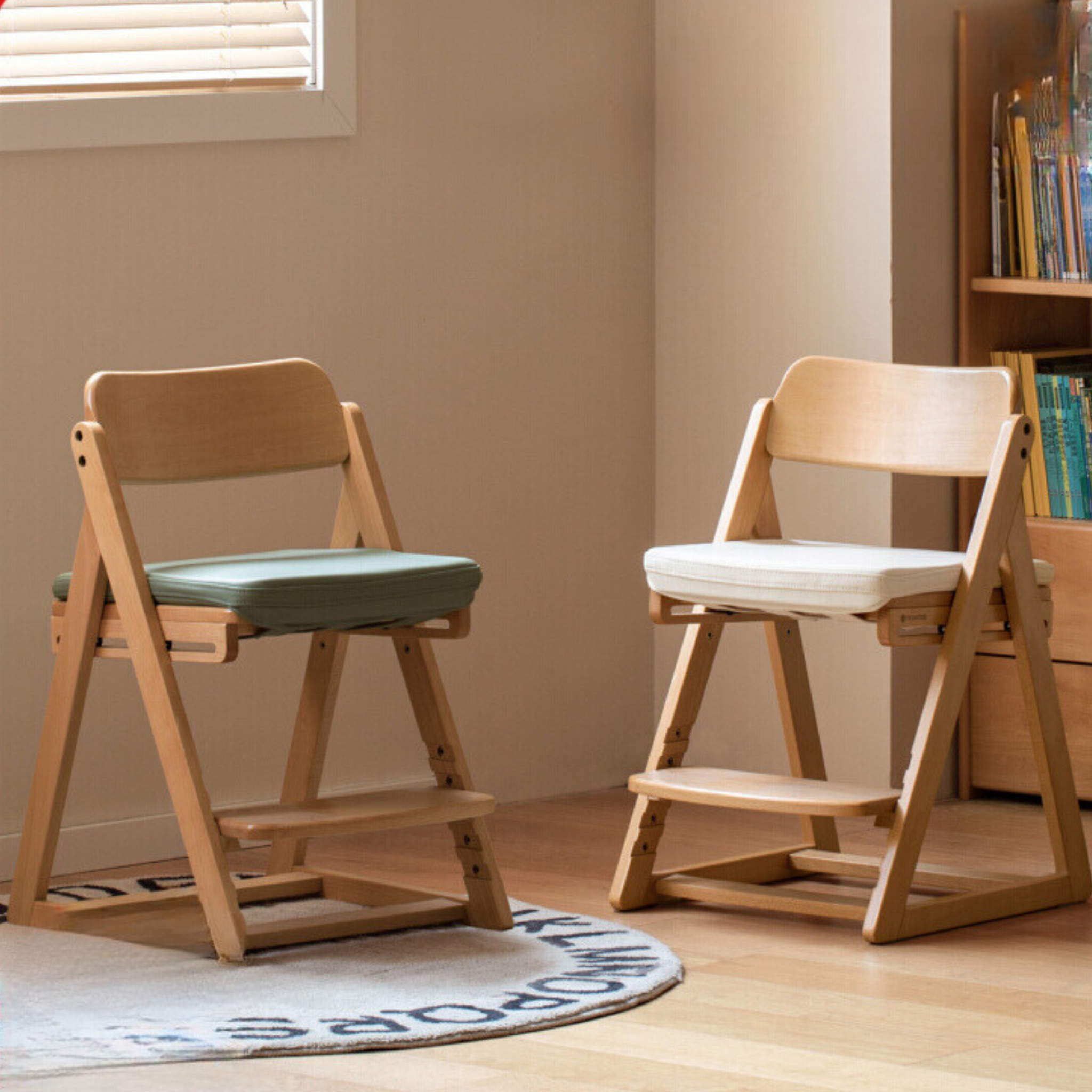 Solid Wood Children's Learning Chair Adjustable Backrest Chair for ...