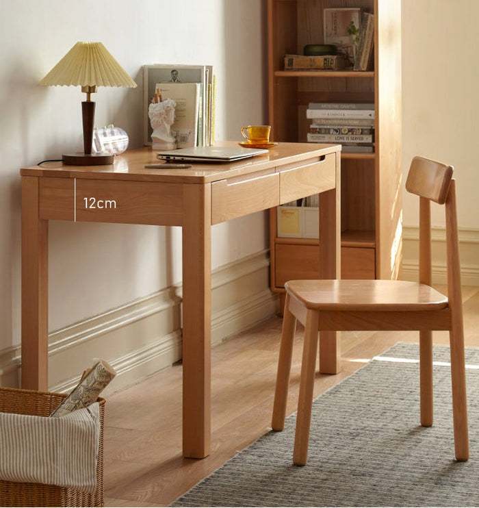 solid wood computer desk simple desk log desk small apartment study ...