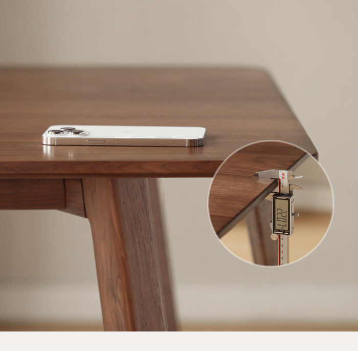 Solid Wood Desk, Study Room, Black Walnut Wood Computer Table ...