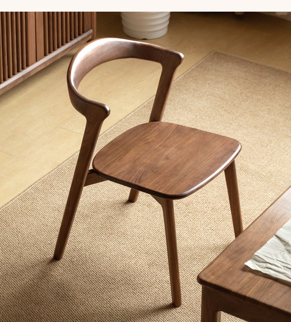 black walnut dining chair new Chinese style solid wood back chair study ...