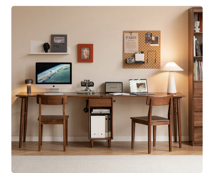 Oak solid wood Double Office desk: