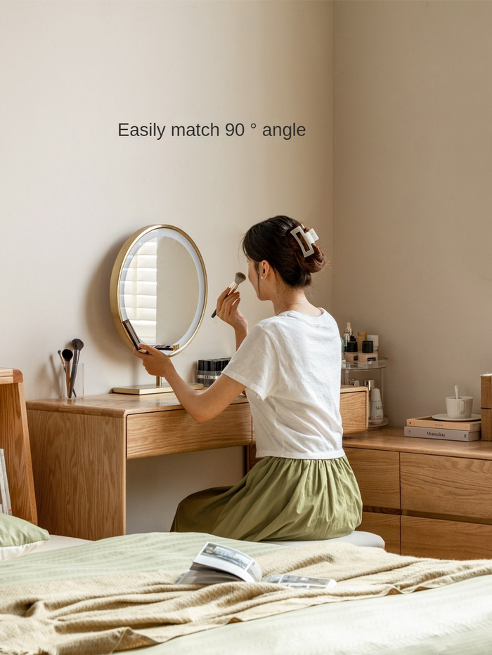 solid wood dressing table bedroom oak cupboard dressing table one-piece ...