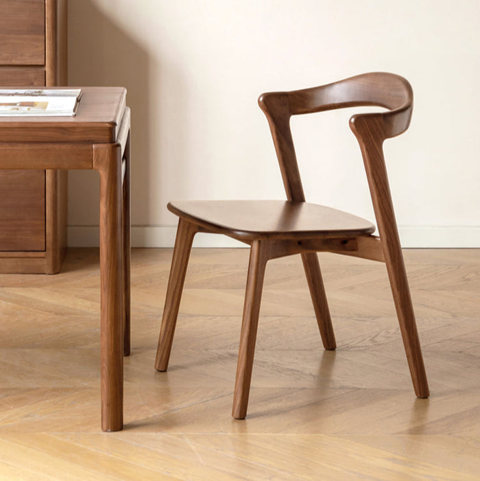 black walnut dining chair new Chinese style solid wood back chair study ...