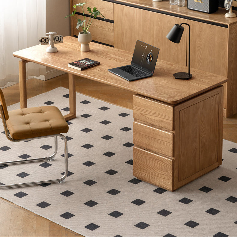 Solid Wood Desk Study Room Modern Simple Ash Wood Study Table With ...