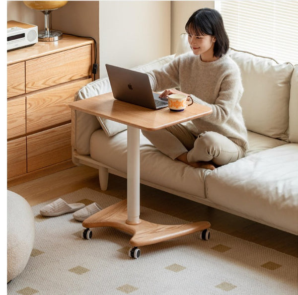 all solid wood desk simple modern lifting study table Nordic oak ...