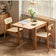 solid wood folding dining table, household dining table, small unit ...