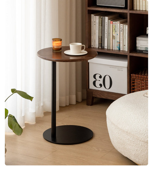 solid wood side a few black walnut creative sofa small round table ...