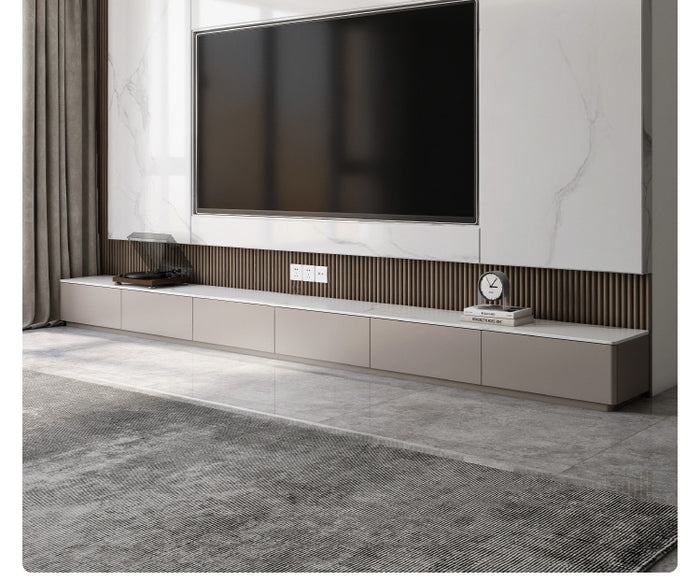 Poplar Solid Wood Rock Slab TV Stand: