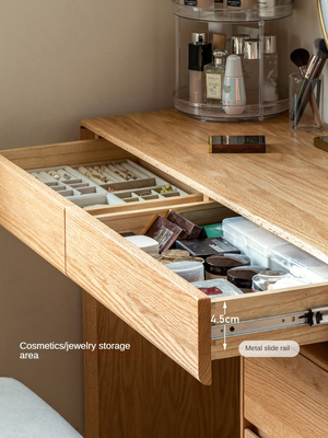 solid wood dressing table bedroom oak cupboard dressing table one-piece ...