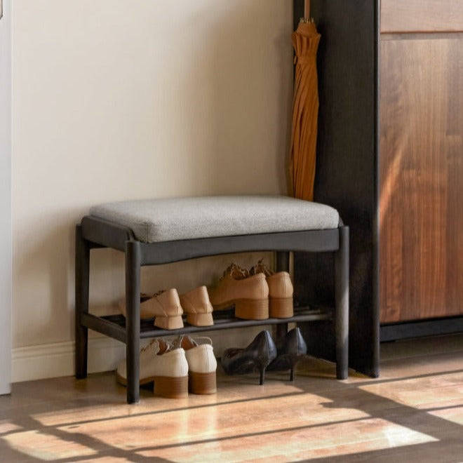 solid wood shoe changing stool modern minimalist small apartment living ...