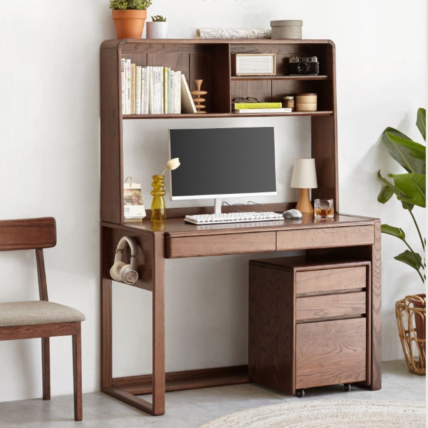 pure solid wood liftable desk modern simple combination desk oak study ...