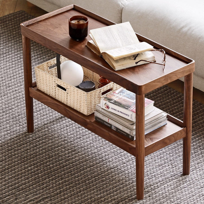 Solid Wood Side Table, Sofa Side Cabinet, Small Unit Living Room Narrow ...