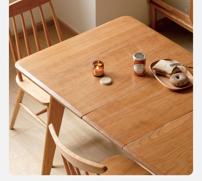 solid wood retractable dining table cherry wood dining table antique ...