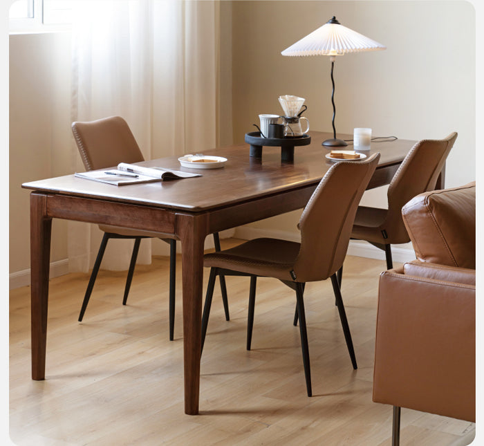 Nordic solid wood desk double desk study workbench black walnut long ...