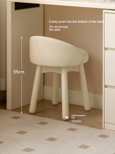 makeup stool, bedroom, cream style leather art dressing table, soft ...