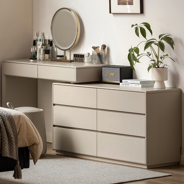Solid Wood Dressing Table Bedroom Simple Retractable Dressing Table ...
