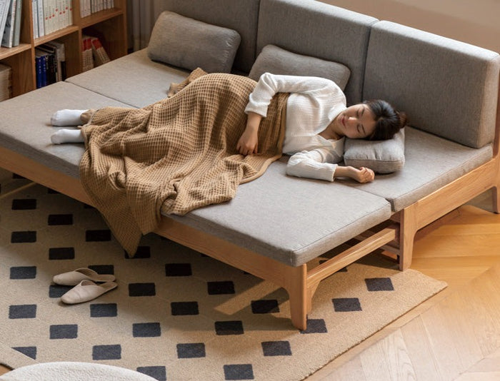 Oak Solid Wood Sleeper Sofa