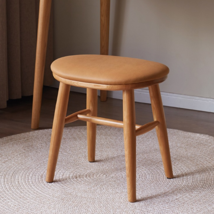 Solid Wood Dressing Stool, Soft Bag Stool, Bedroom Makeup Stool ...