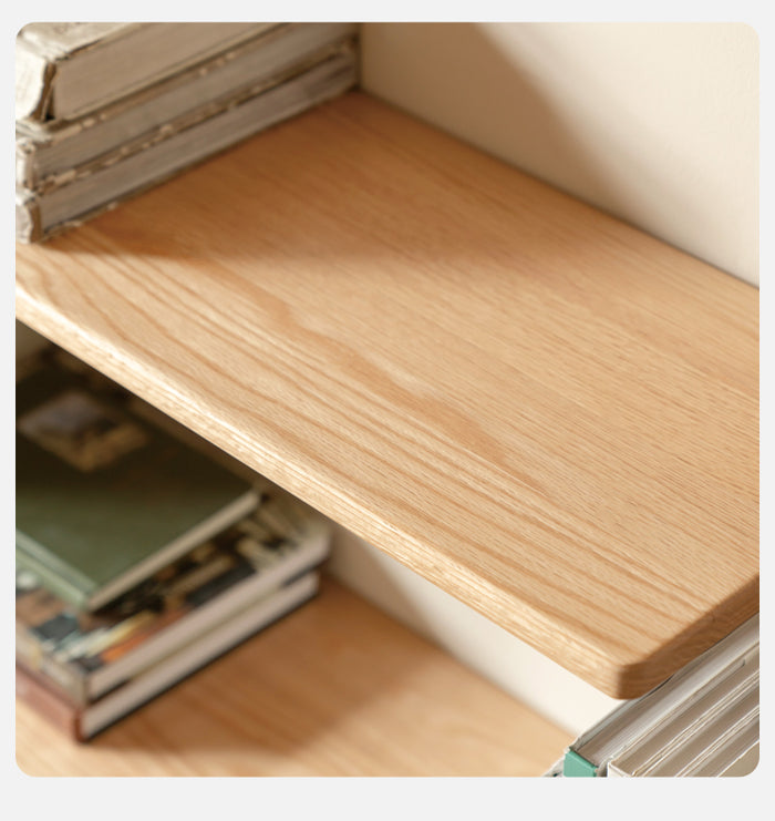 Solid Wood Wall-mounted Bookshelf Industrial Style Study Multi-layer ...