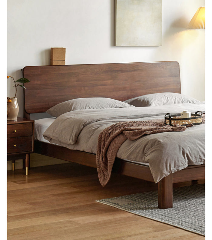 Teak Solid Wood, Black Walnut Solid Wood Bed
