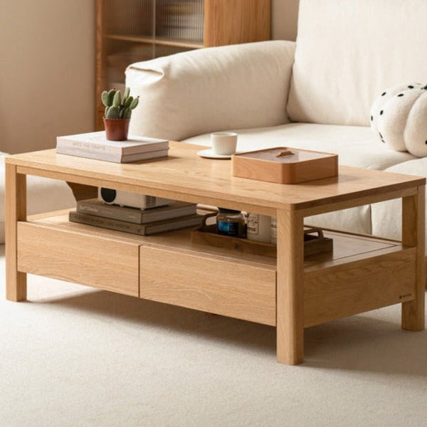 Oak, Ash Solid Wood Luxury Coffee Table
