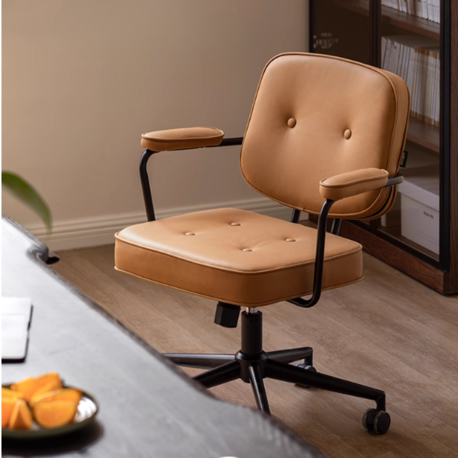 Genuine Leather, Technical Fabric Office Chair.