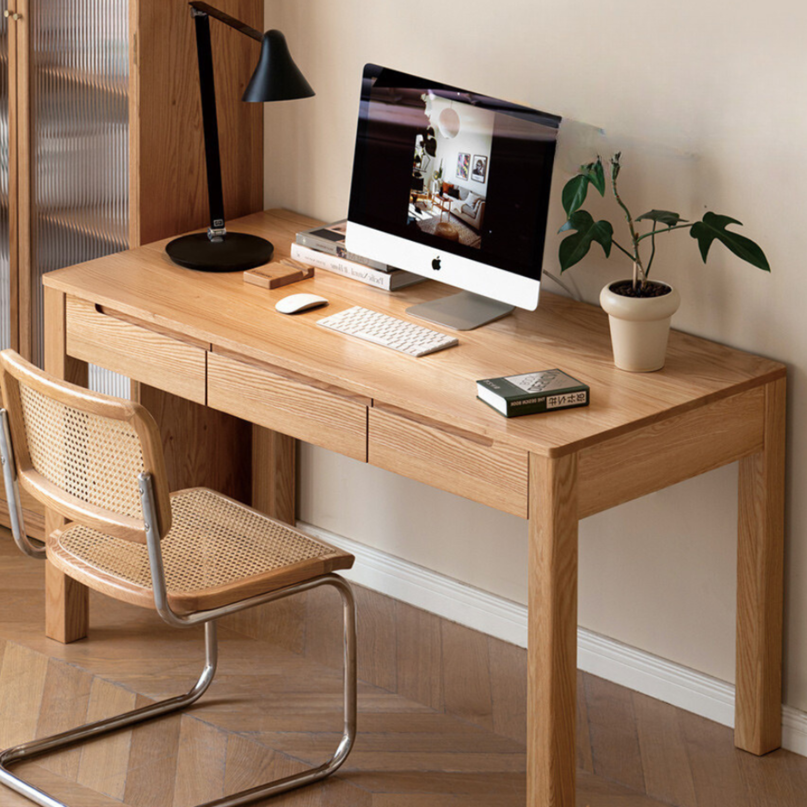 Oak, Beech Solid Wood Office Desk