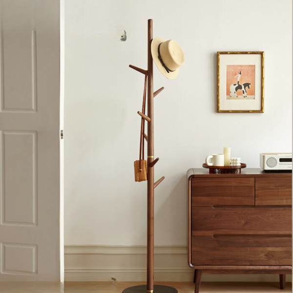 Wood Solid Wood Clothes Hanger Clothes Hanger Household Floor to Floor ...