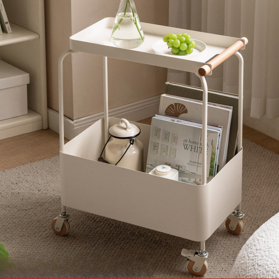 storage rack, floor to floor movable small cart, simple snack rack ...