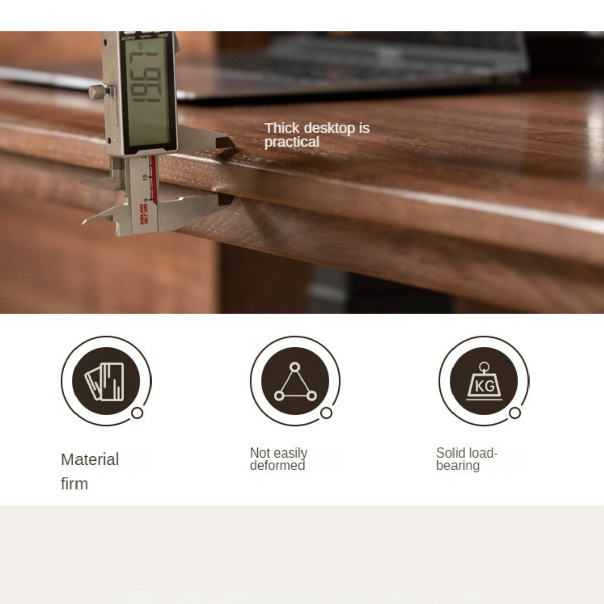 Electric Elevating Desk, Home Black Walnut Wood Office Desk, Computer ...