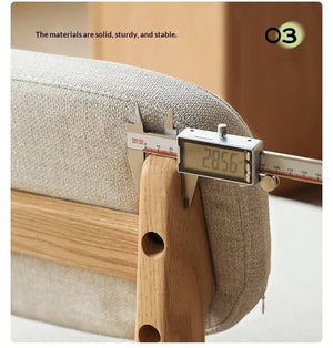 Solid Wood Tatami Tea Chair Modern Simple Living Room Sofa Chair Ash ...