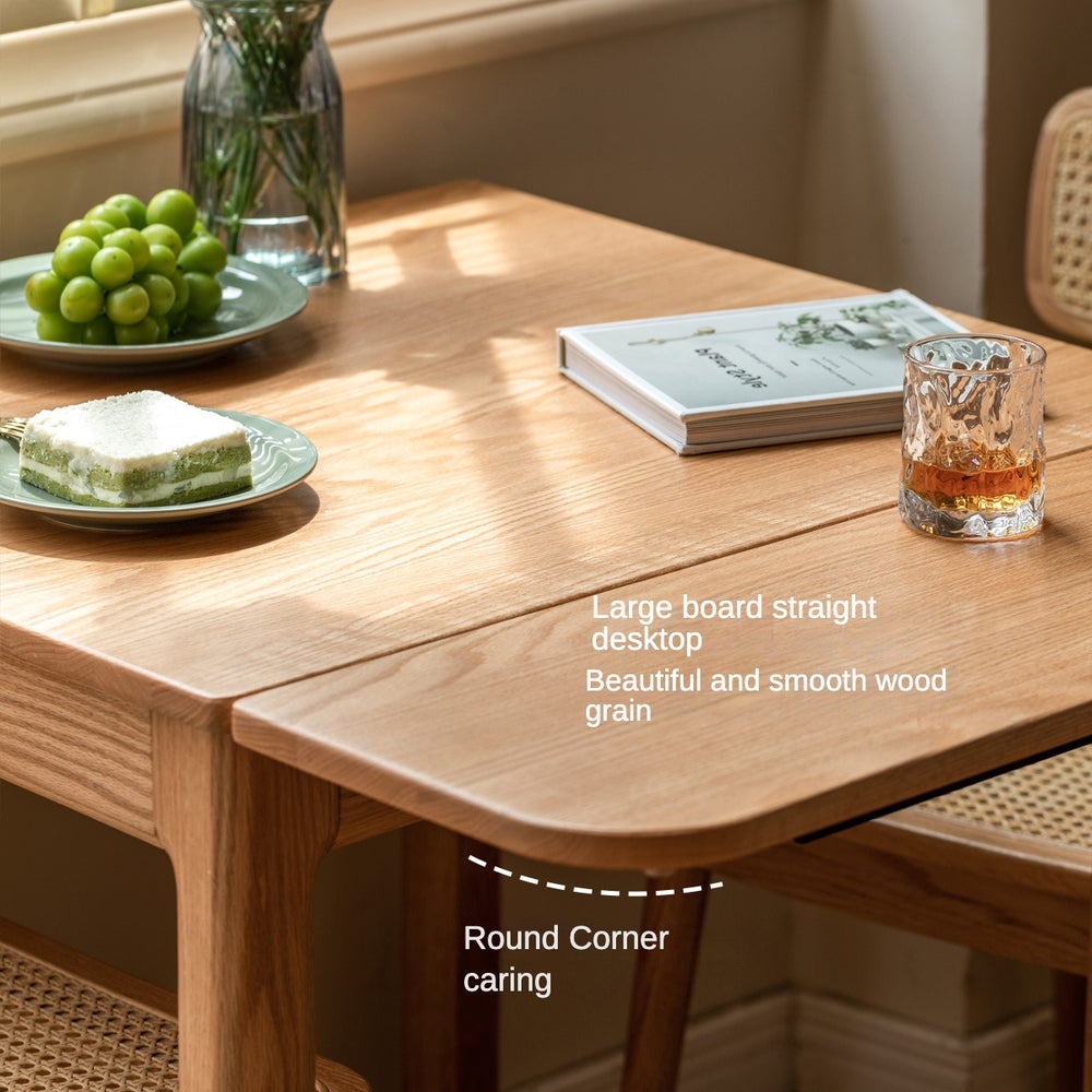 solid wood folding dining table, household dining table, small unit ...