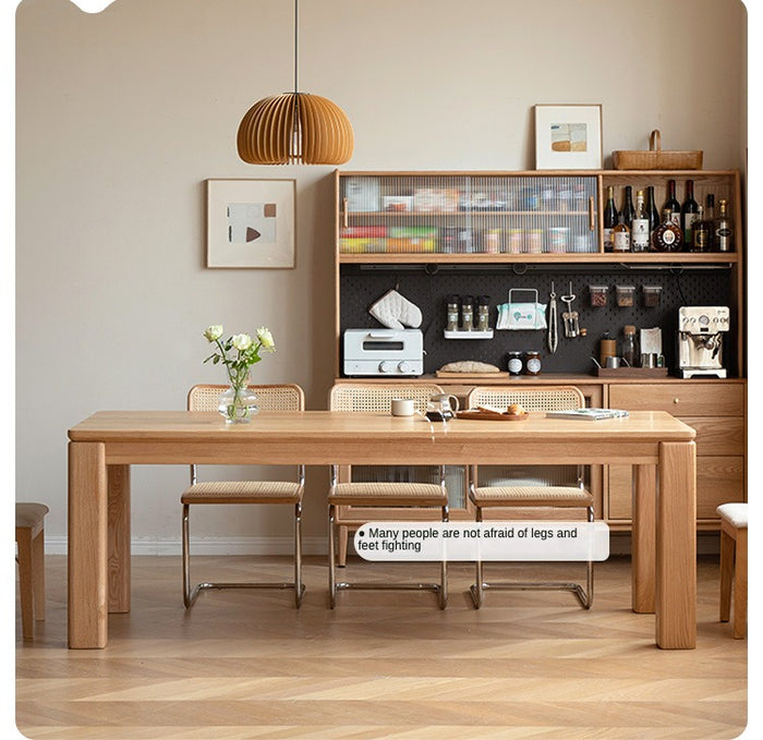 solid wood dining table Nordic oak dining table modern minimalist table ...