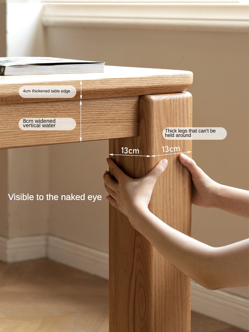 solid wood dining table Nordic oak dining table modern minimalist table ...