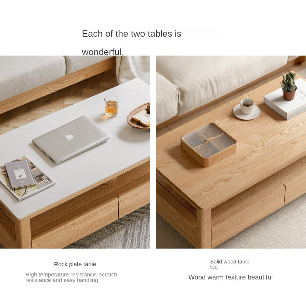 Oak, Ash Solid Wood Luxury Coffee Table