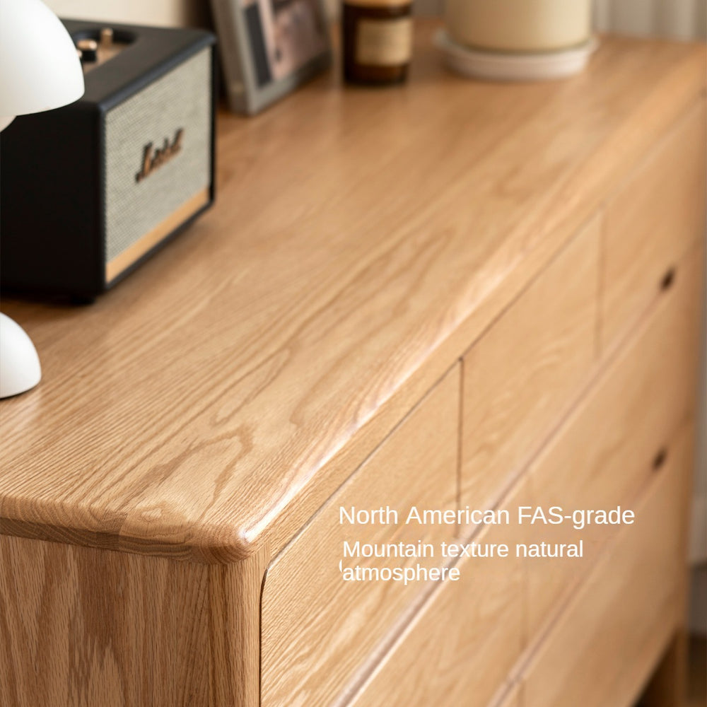 Solid Wood Seven Bucket Cabinet Modern Simple Cabinet Nordic Oak Bucket ...