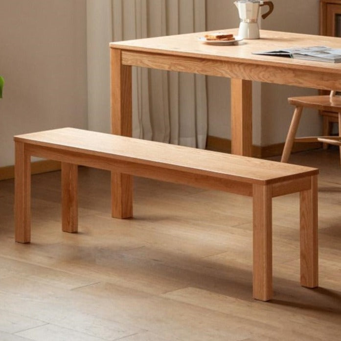 Wide seat Bench Ash, Oak solid wood"